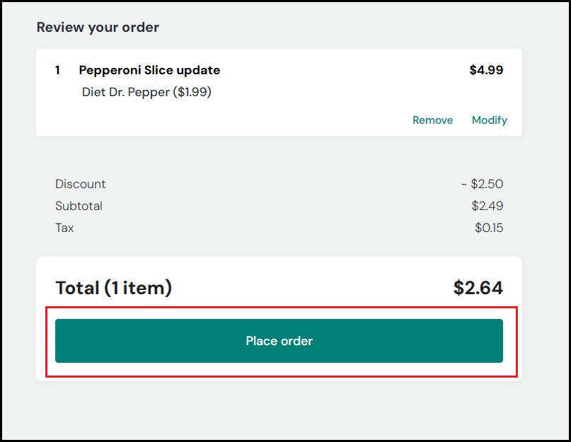 Placing an order – Boost