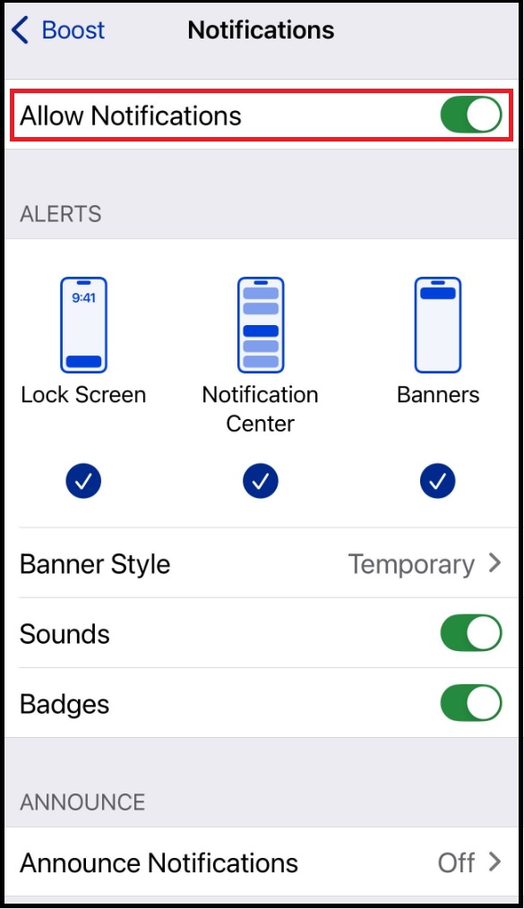 iOS basic troubleshooting – Boost